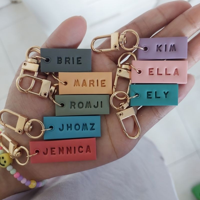 Handmade Personalized Polymer Clay Nameplate Keychain Bag Key ...