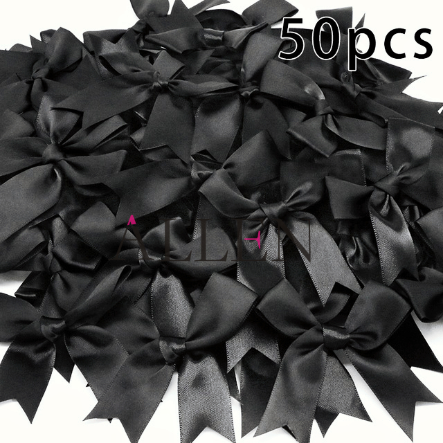 (50pcs/pack) 1'' Satin Ribbon Handmade 8.5cm Wide Swallowtail Bowknot ...