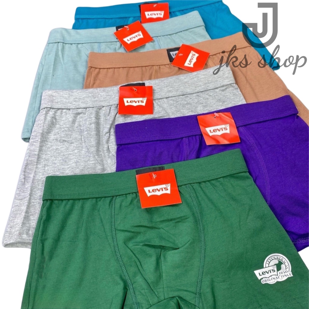 COD 3pcs/6pcs Plain Boxer Brief high quality 100% cotton for Men ...