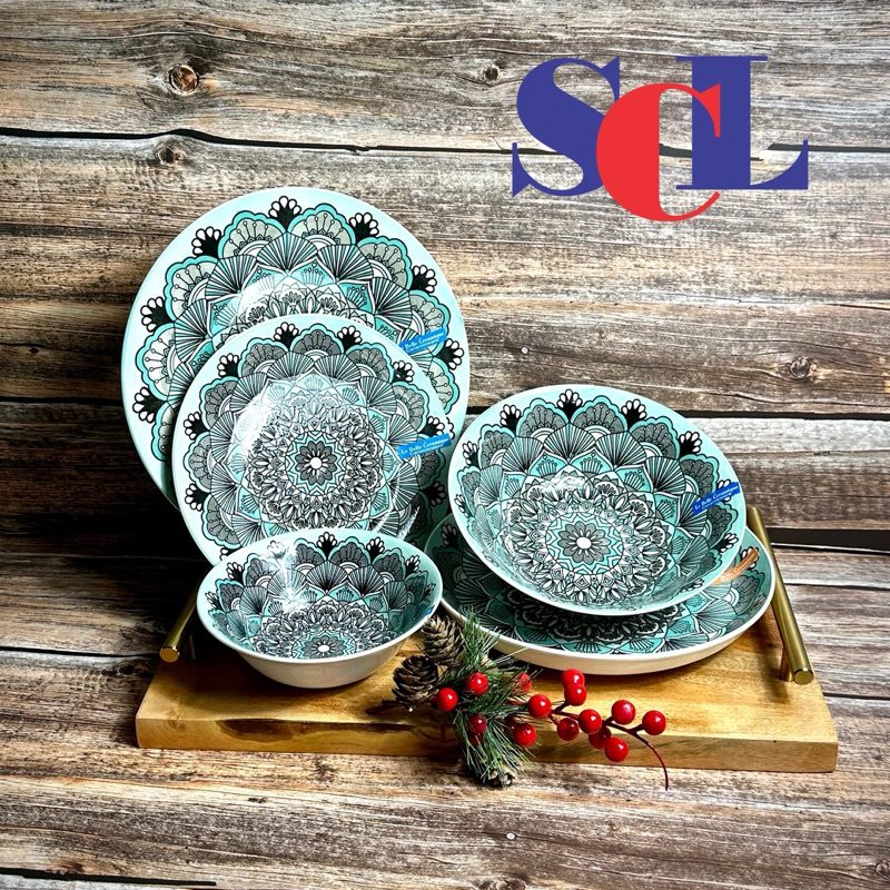 SOLD BY 4PCS‼️ BOHEMIAN PRINT CERAMIC DINNERWARE PLATES & BOWLS #905 ...