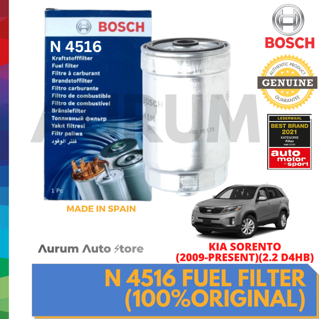 Bosch N4516 Fuel filter for Kia Sorento - Diesel Filter Car | Shopee ...