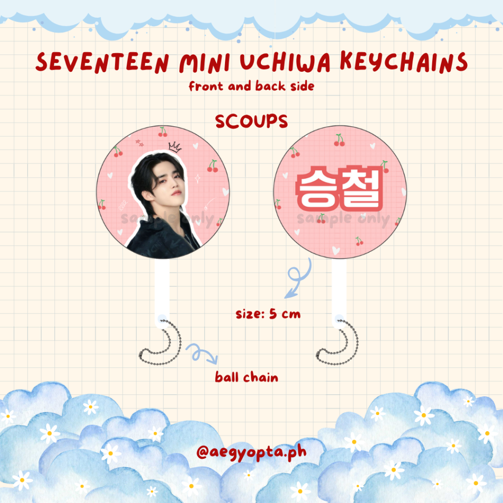 seventeen mini uchiwa keychains | aegyopta.ph | Shopee Philippines