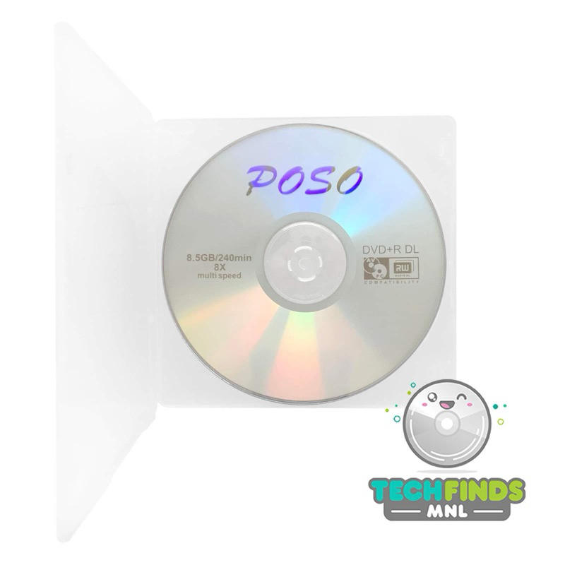 Poso DVD+R / DVDR Double Layer 8.5GB Blank Disc with PP Slim Case (1 PC ...