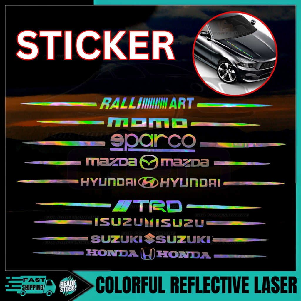 CPO Automotive Colorful Decoration Reflective/Laser Brand Logo Sticker ...