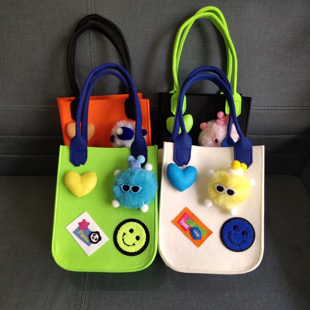Cute Cartoon Felt Material Handbag Mommy bag Gift bag Shopping bag Kids ...