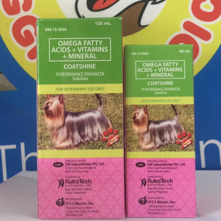 Coatshine for Dogs & Cats Performance Enhancer Solution 60ml & 120 ml ...