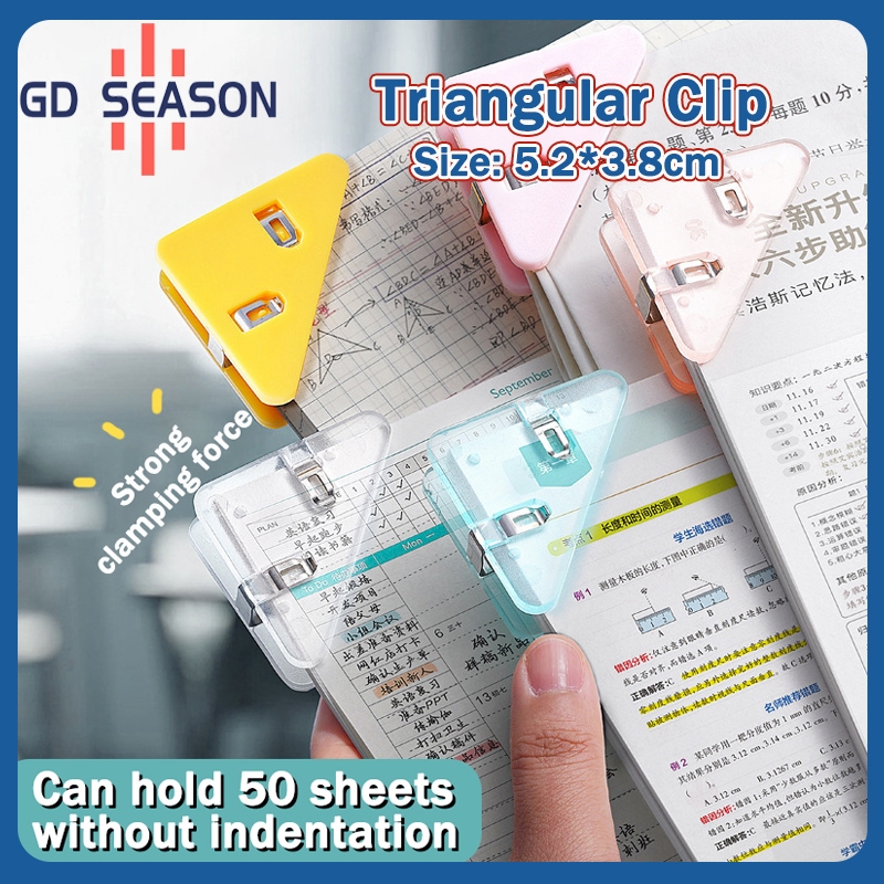 Cute Corner Paper Clamp Triangular Clip Small File Clip Notes Holder ...