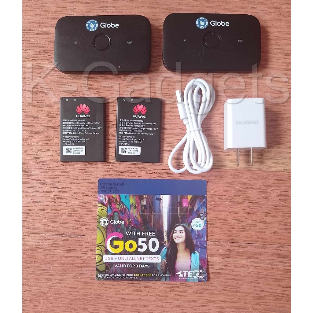 (4G LTE / HUAWEI E5573Cs 933) Globe Pocket WIfi WITH CHARGER // GOMO 20 ...