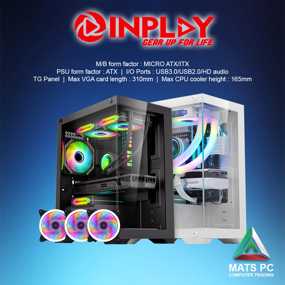 Inplay Openview V100 White Gaming case tempered panel | Shopee Philippines
