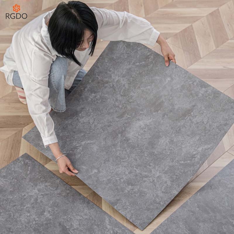 Marble Vinyl tiles Floor Stickers Self Adhesive waterproof tiles for ...
