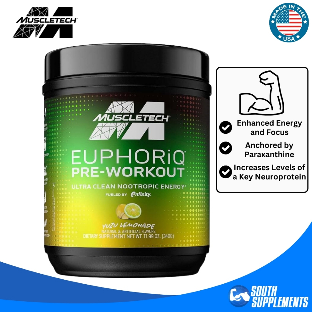 MuscleTech EuphoriQ Pre-Workout 20 servings | Improve focus, energy ...