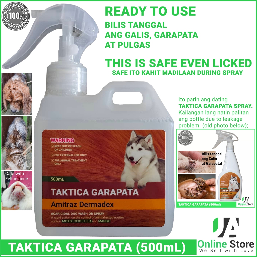 Amitraz Dermadex TAKTICA GARAPATA Medication Dogs Spray 500ml - Anti ...