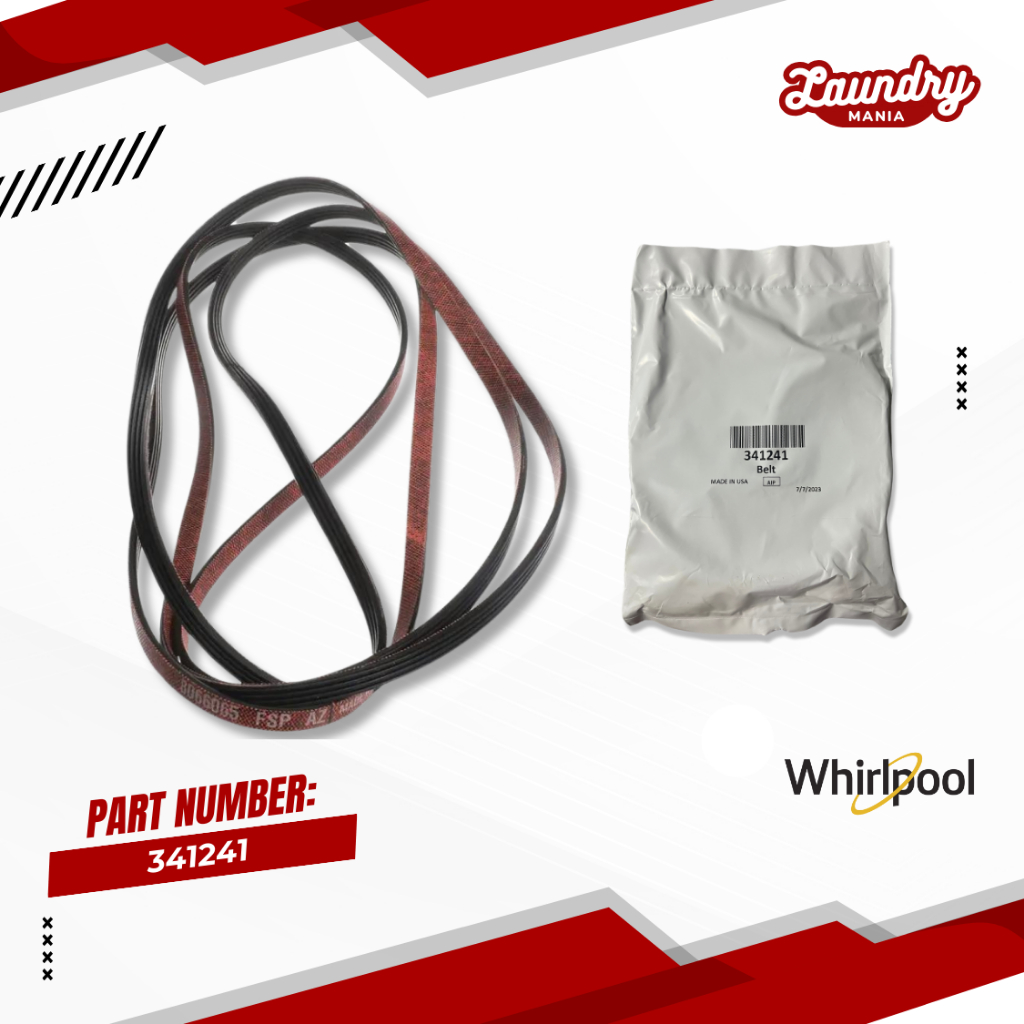 Genuine Whirlpool Dryer Belt 341241 NEW PACKAGING | Shopee Philippines