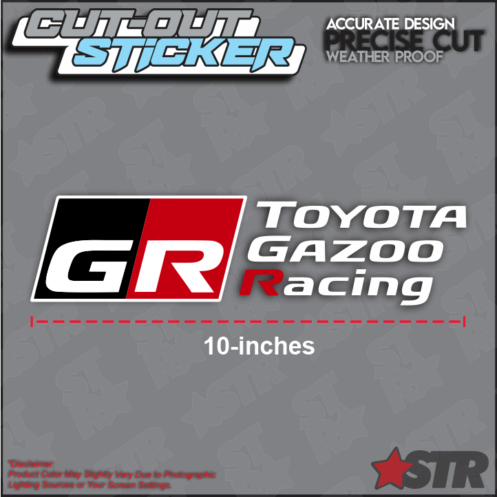 Toyota GR Gazoo Racing Logo Car Sticker Cut-out Waterproof | Shopee ...