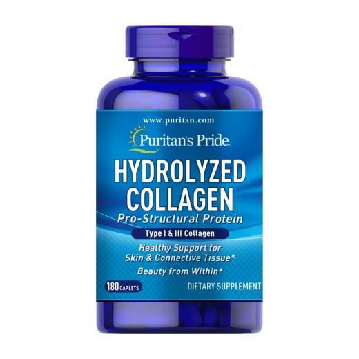 PURITANS PRIDE Hydrolyzed Collagen 1000 mg 180 caplets | Shopee Philippines
