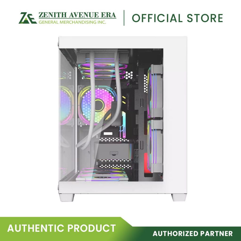 DarkFlash C285MP Exquisite M-ATX Tempered Glass Panoramic Transparent ...