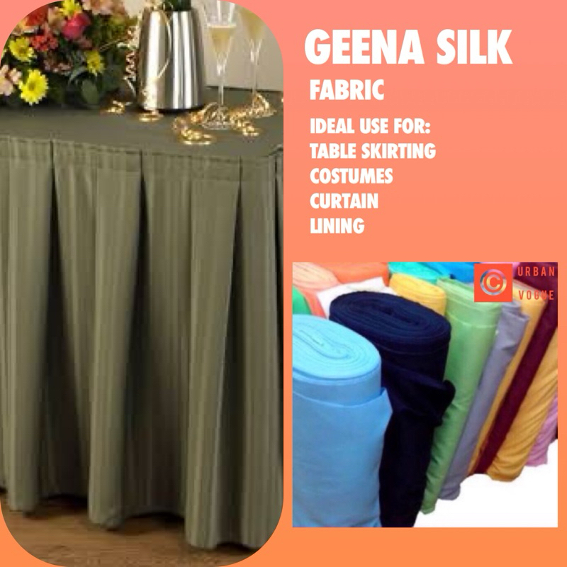Geena Silk Pongee Gina Fabric GOOD QUALITY 60" width | Shopee Philippines