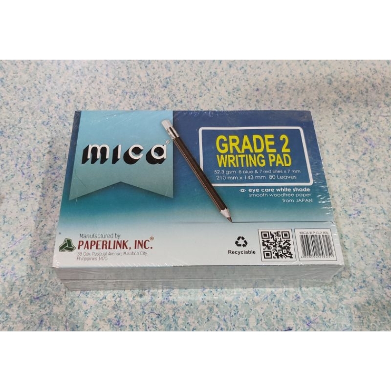 1 Ream Mica Grade 2 Pad Paper 10 pads 80 leaves | Shopee Philippines