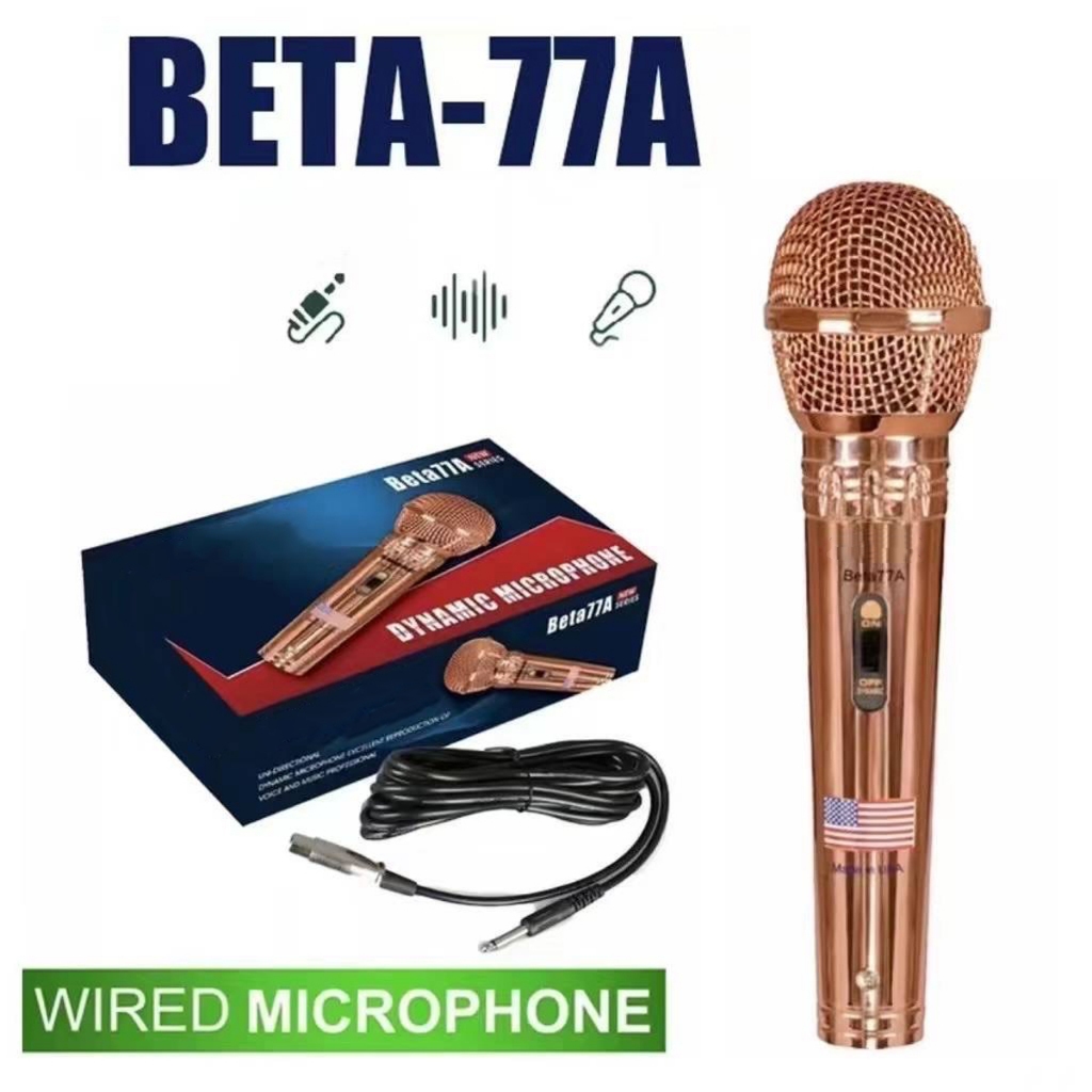 YUTU beta-77A Microphone Karaoke Dynamic Heavy Duty Wired Professional karaoke audio speaker ...