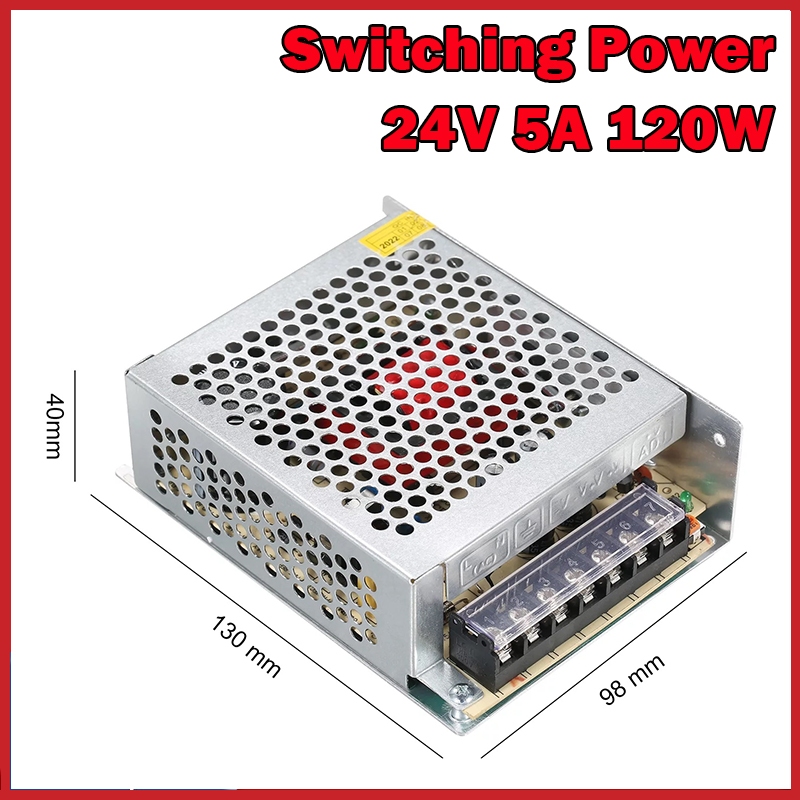 AC 100-240V to DC 24V 5A 120W Voltage Transformer Switch Breaking Power ...