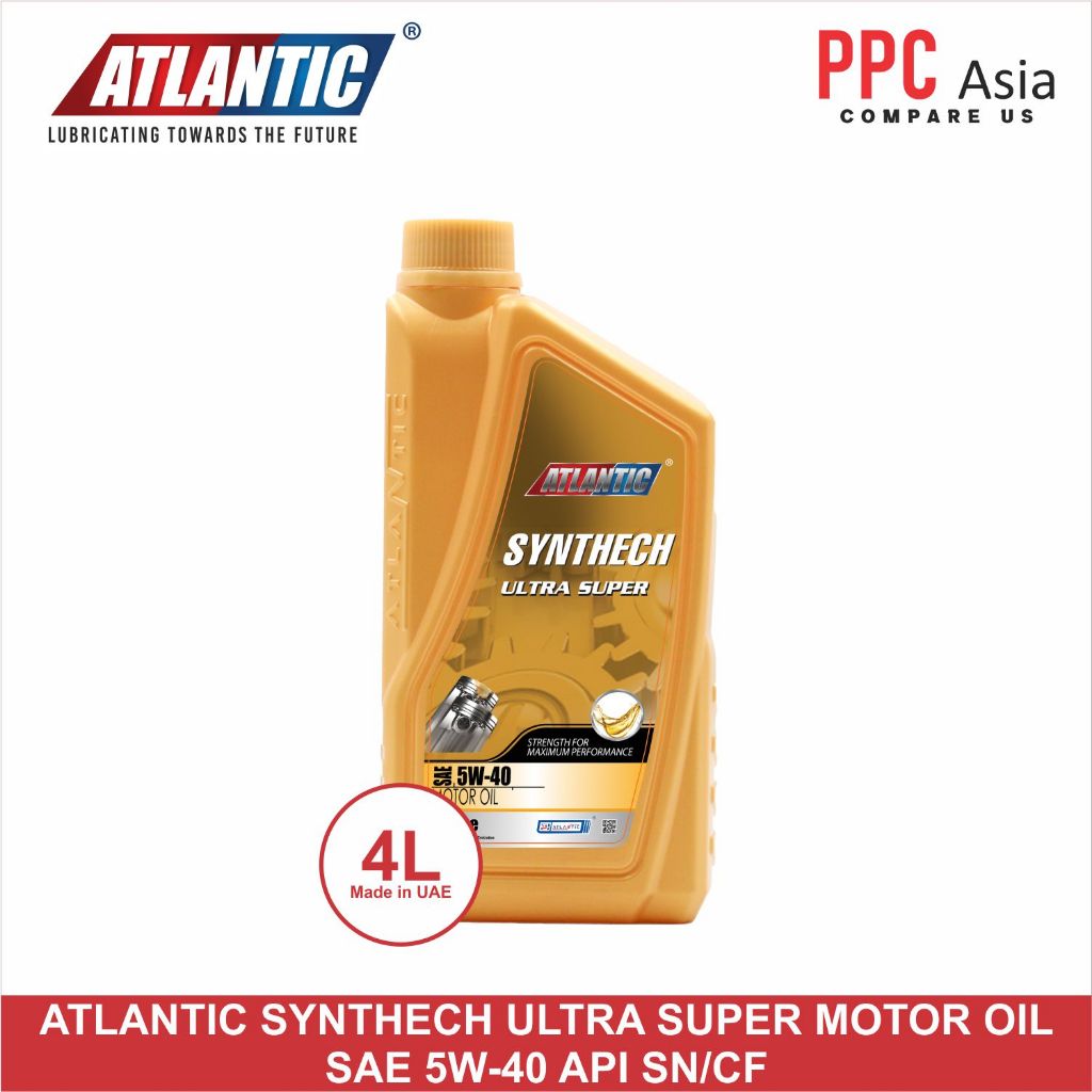 ATLANTIC SYNTECH ULTRA SUPER MOTOR OIL SAE 5W-40 API SN/CF - FULLY ...