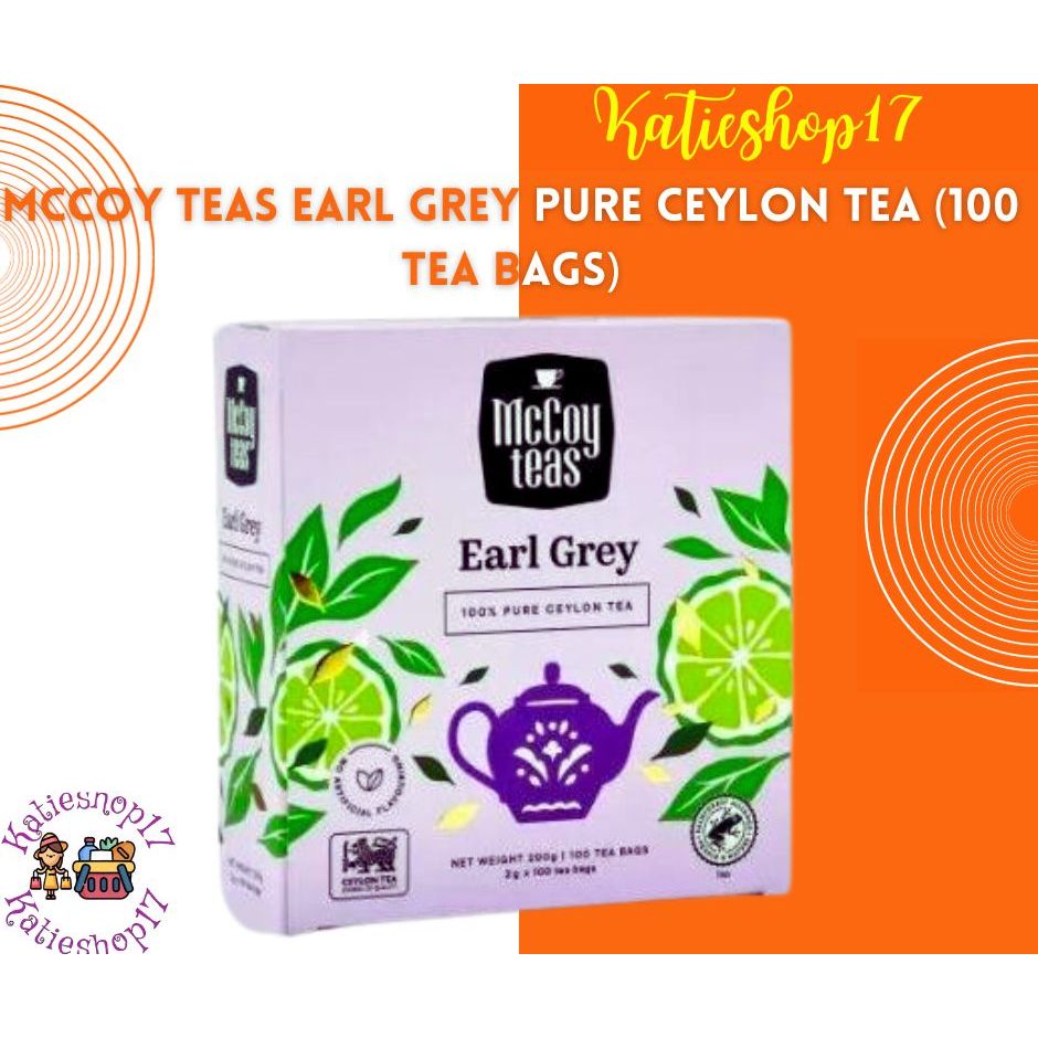 McCoy Teas Earl Grey Pure Ceylon Tea (100 Tea Bags) | Shopee Philippines