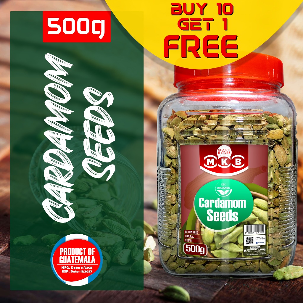 Cardamom Seed Green 500g (Buy 10 Bottles of 500g Get 1 Bottle ...