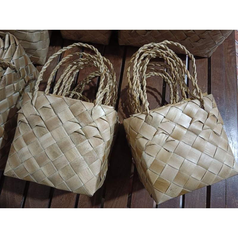 BAYONG 5x5x5 (5pcs) Bayong Bag, Bitbit Bayong, Mini Bayong | Shopee ...