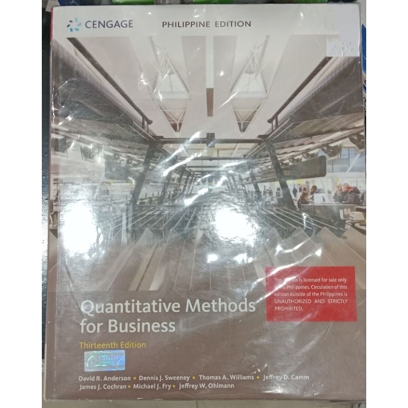 QUANTITATIVE METHODS FOR BUSINESS (13TH EDITION) | Shopee Philippines