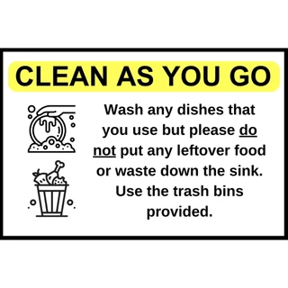 Shop clean as you go sign for Sale on Shopee Philippines