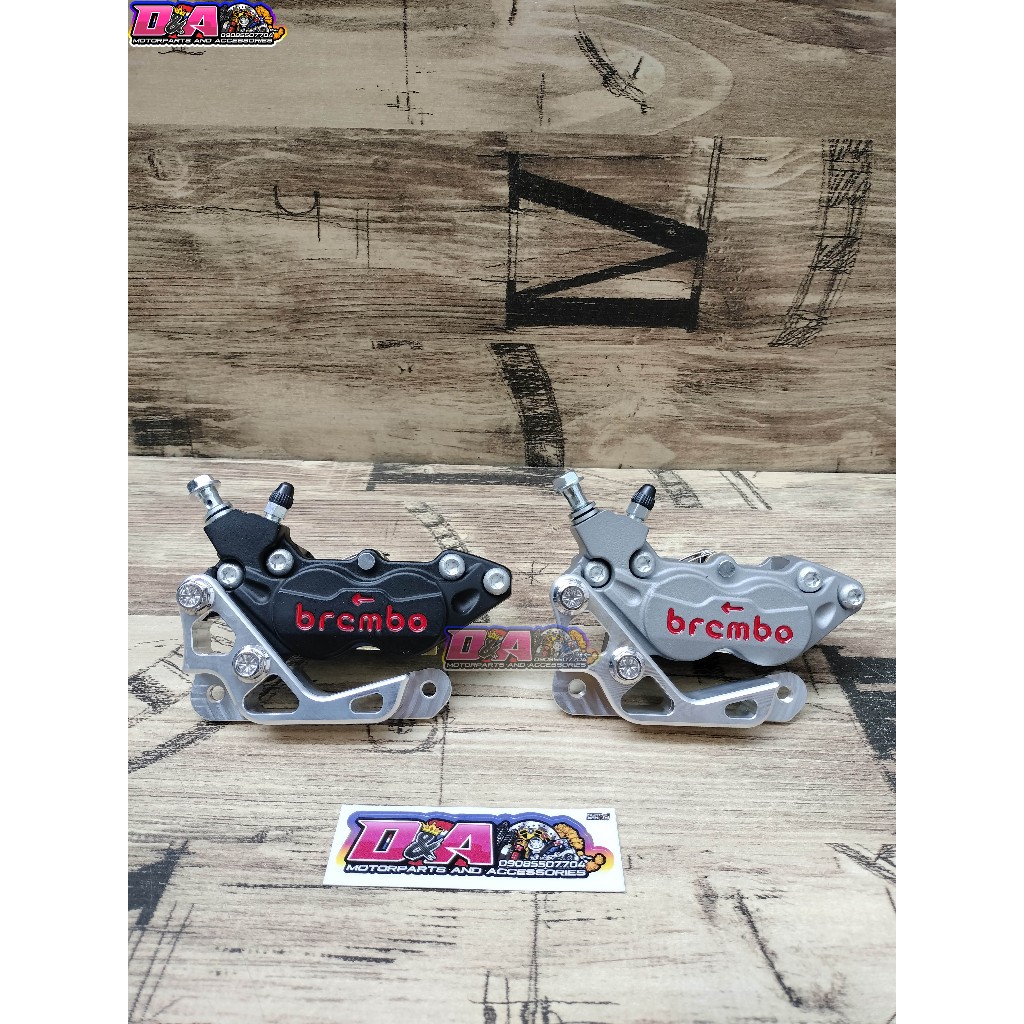 Caliper Set 4POT Front For Honda Click v1 / v2 / v3 Caliper And BrackeT ...