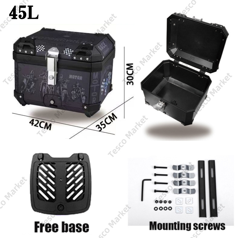 36/45L Top Box For Motorcycle Large Capacity Motorcycle Top Box ...