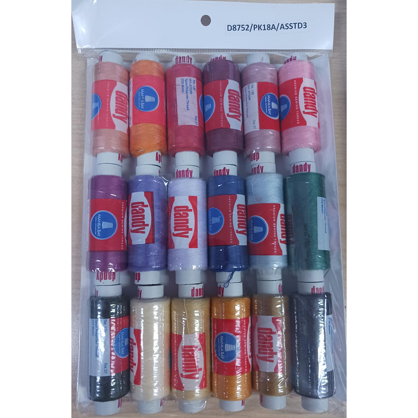 Dandy Sewing Thread 18 Spools Assorted Colors | Shopee Philippines