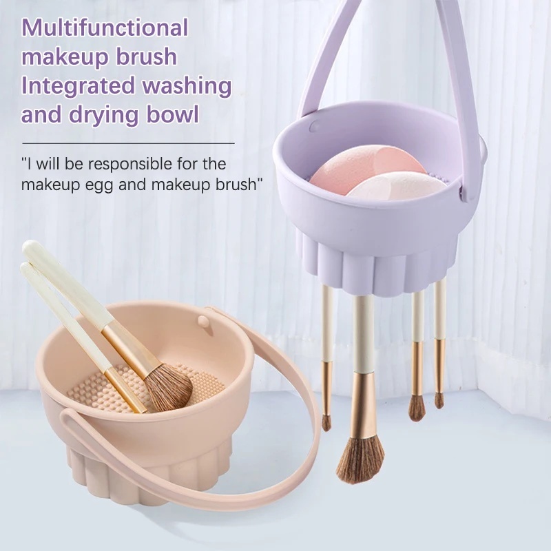 Makeup Brush Bowl Cleaning Bowl Makeup Tool Silicone Makeup Brush ...