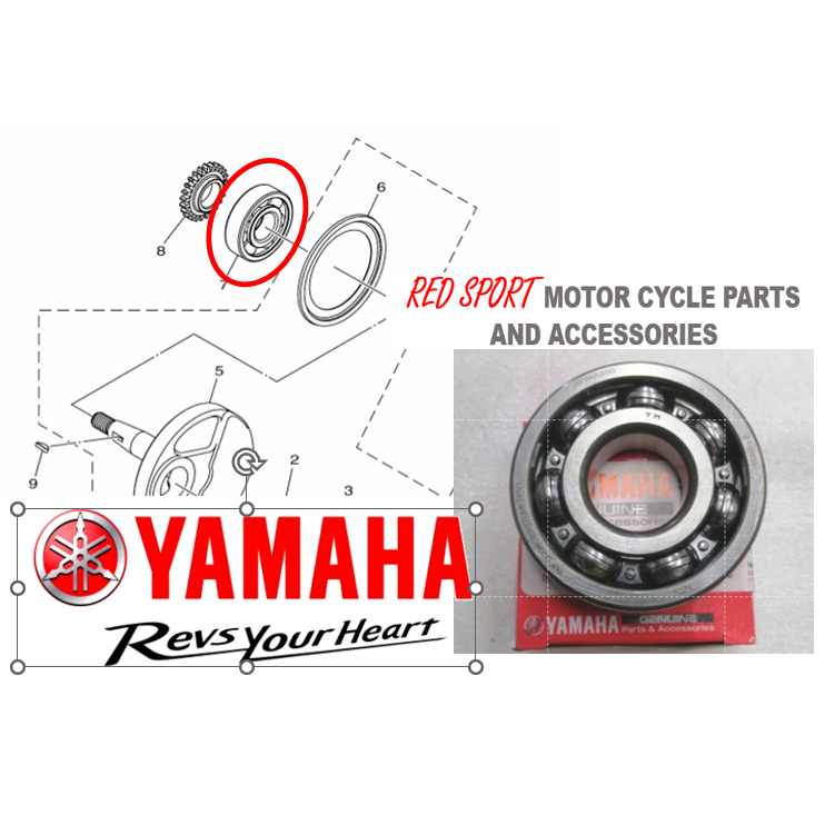 SIDE BEARING MIO IO 125 / MIO I 125s YAMAHA GENUINE PARTS | Shopee ...