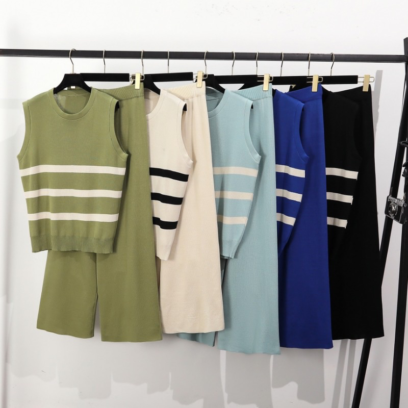 Only.Fashion Sleeveless Knitted Terno Pants #8907 | Shopee Philippines
