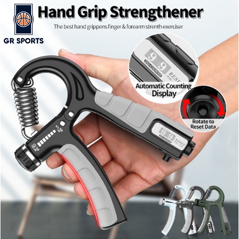 Hand Gripper R-Shape Adjustable Countable hand Grip Strength Exercise ...