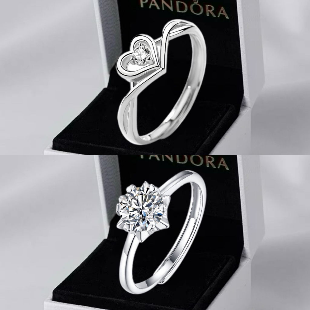 Pandora Inspired Promise Ring with Missu Box and Paper Bag Adjustable ...