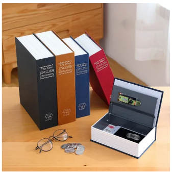 12x18cm Dictionary Book Safety Box Security With Lock Safe Hidden Box ...