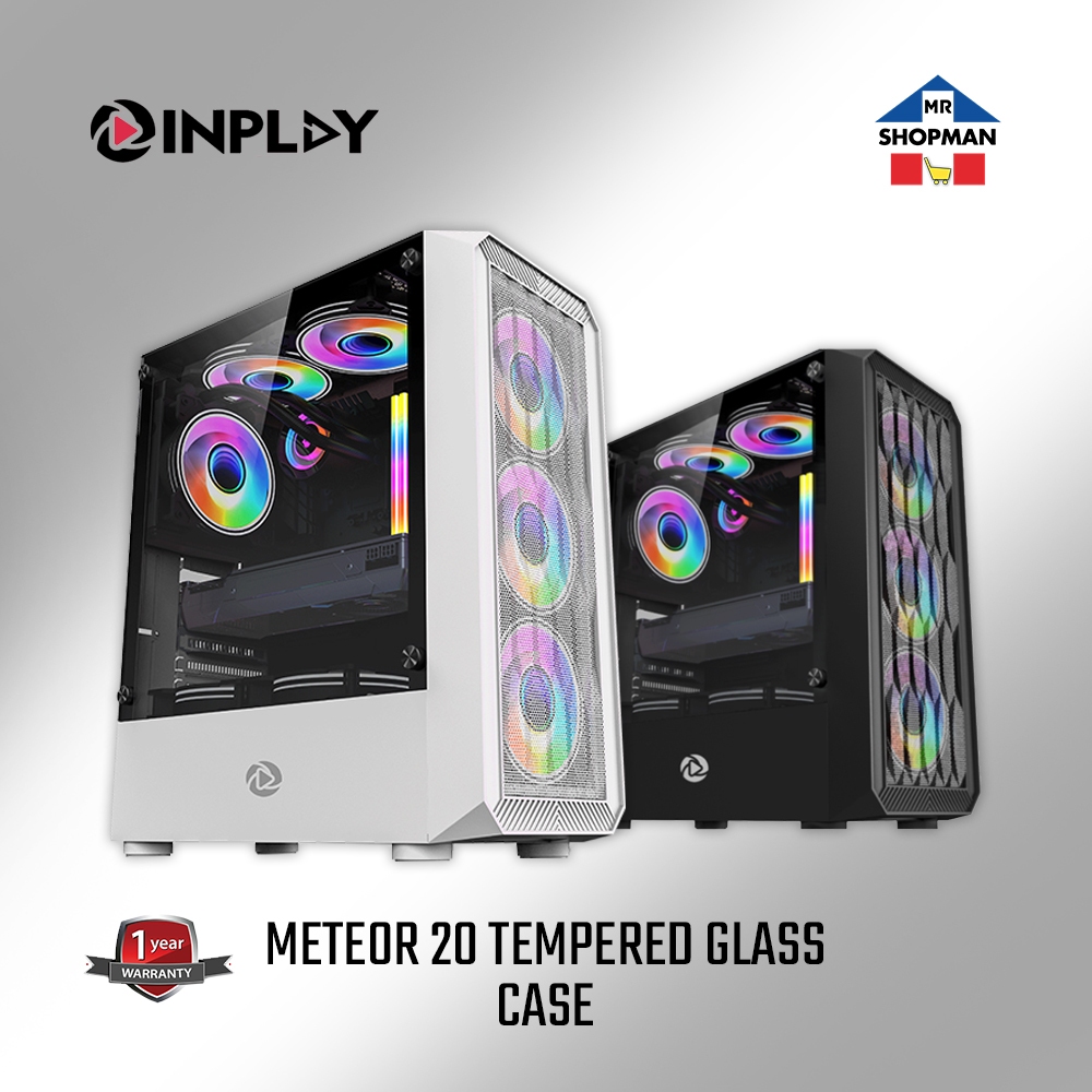 Inplay Meteor 20 ATX Case Tempered Glass PC Case Chassis | Shopee ...