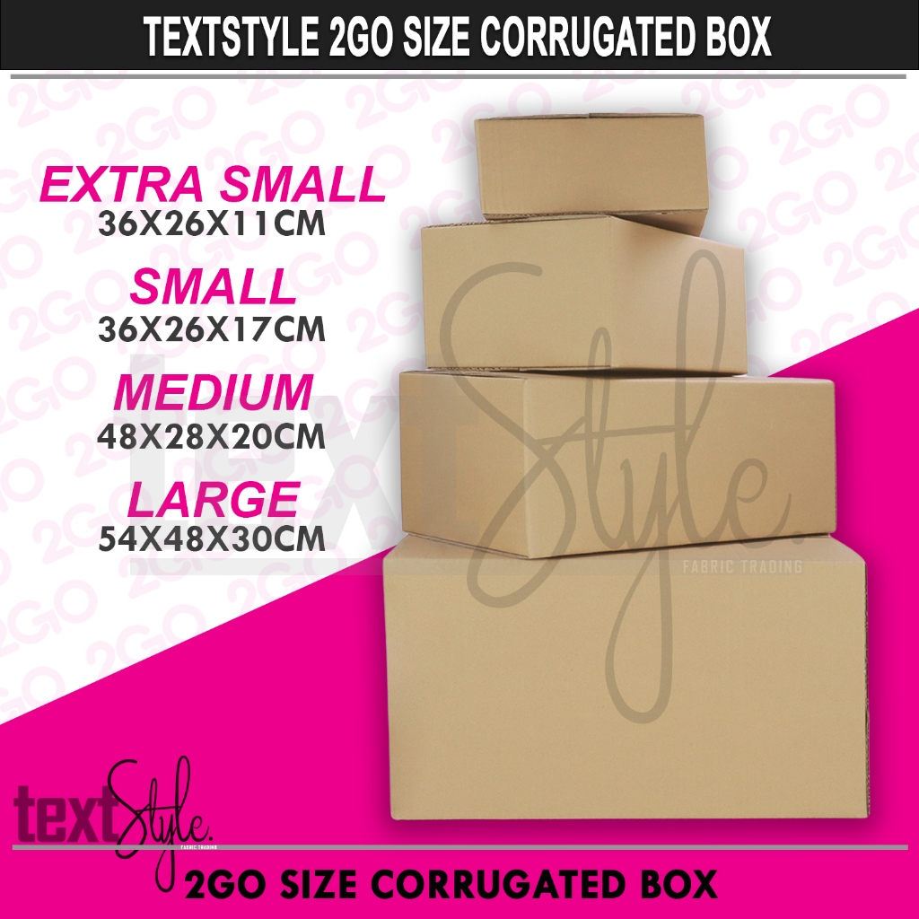 Textstyle 2-G0 Similar Size Corrugated Boxes RSC Shipping Box Packaging ...