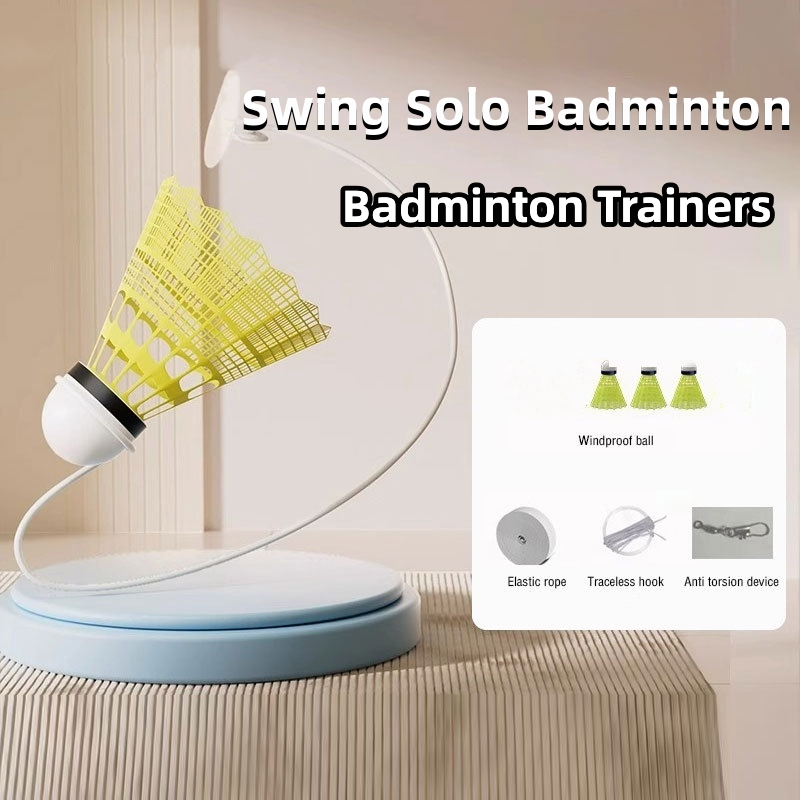 Set Traininer Badminton 3pcs Shuttlecock Stretch Rebound Indoor Single ...