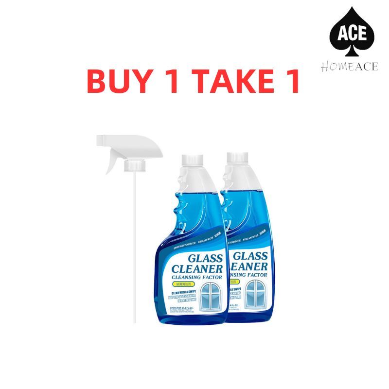 （BUY 1 TAKE )Glass Cleaner 500ml For Car Windshield Bathroom Glass ...