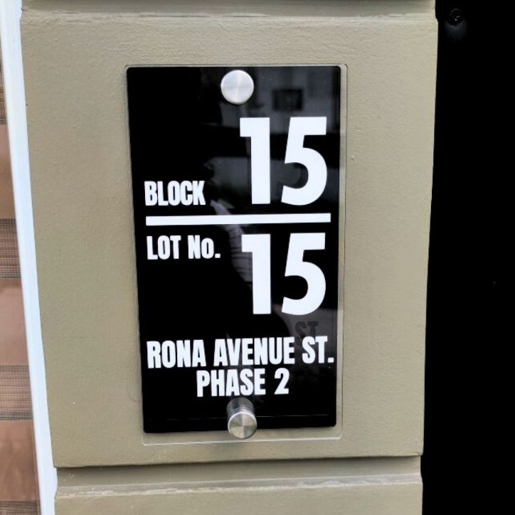 PERSONALIZED HOUSE/HOME NUMBER/BLK AND LOT SIGNAGE WHITE STICKER ...