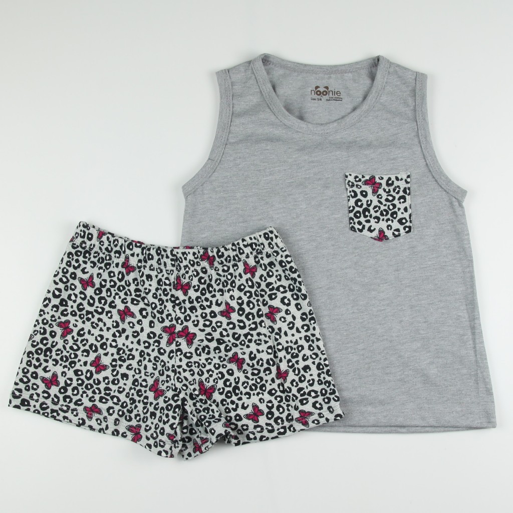 Noonie- Girls Terno (2-16Y) - Cotton Sando Tank & mini Shorts Set ...