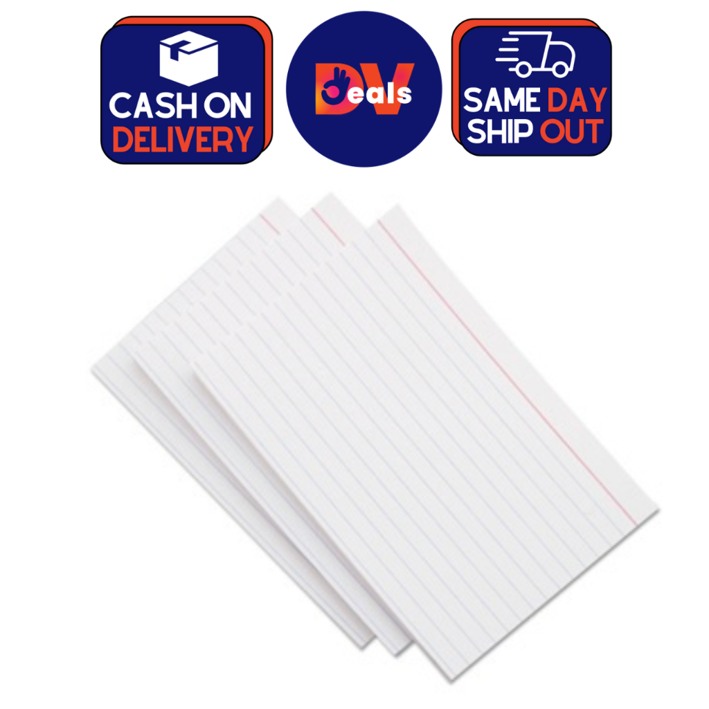 100 sheets Index Card Set (3x5, 4x6, 5x8 inches) School Supplies Paper ...