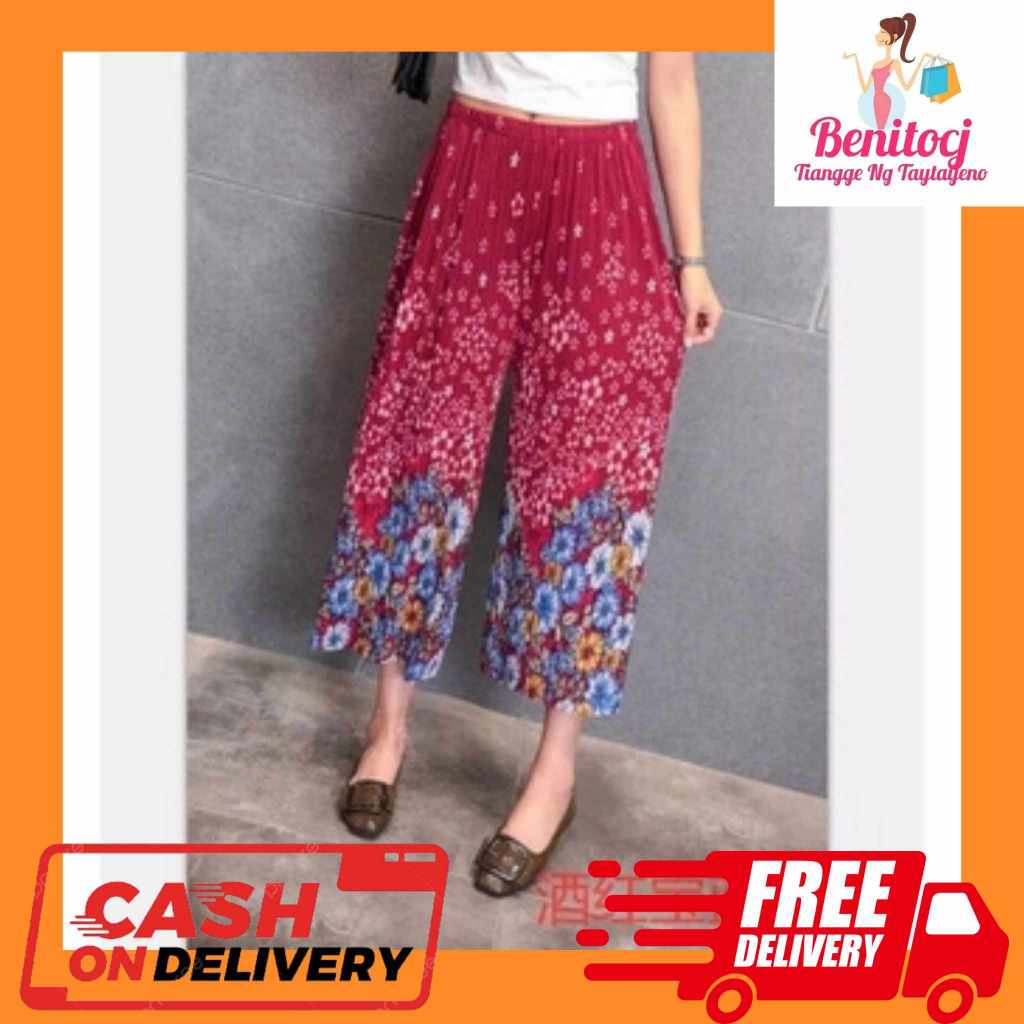 SQUAREPANTS for Women Plus Size Tokong Pants 3/4 Assorted Floral, Tree ...