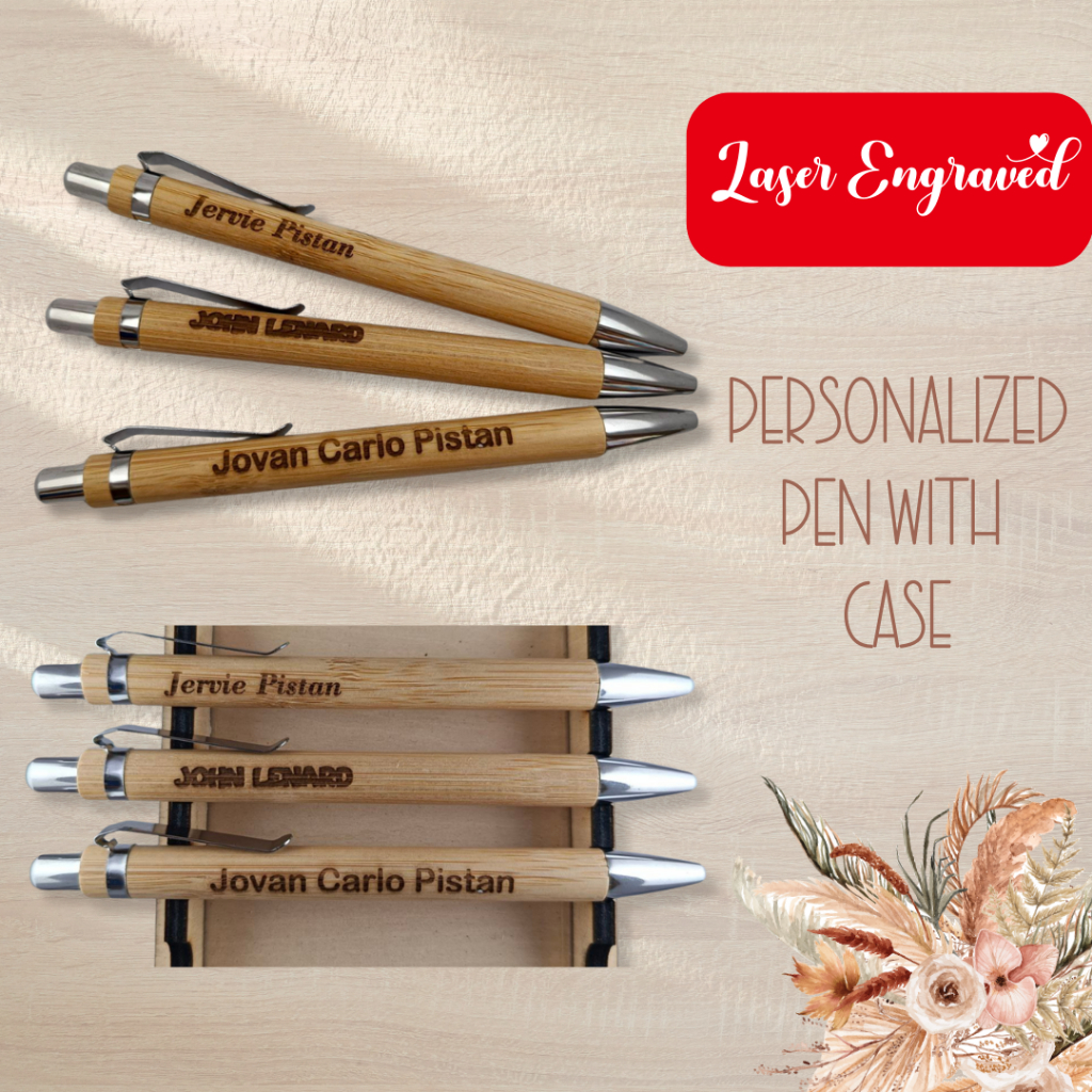 Personalized Bamboo Engraved Pen | Shopee Philippines