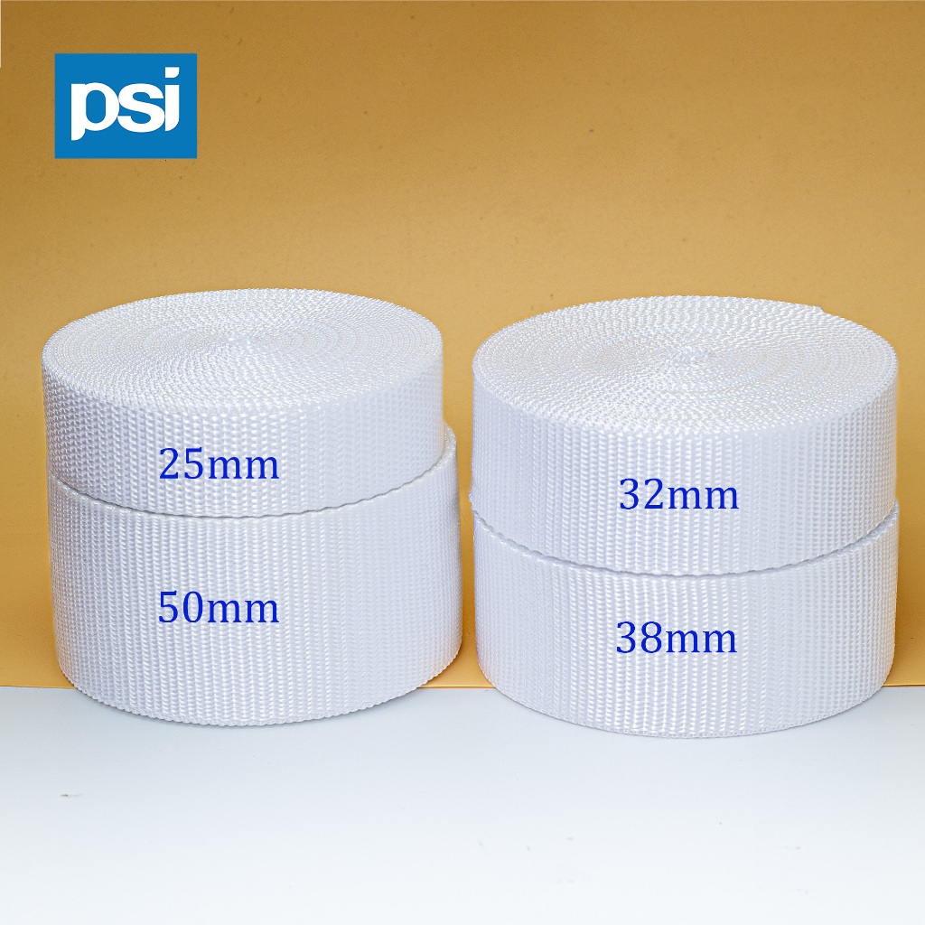 White Webbing Strap DP for Bags Backpacks, 25mm, 32mm, 38mm 50mm ...