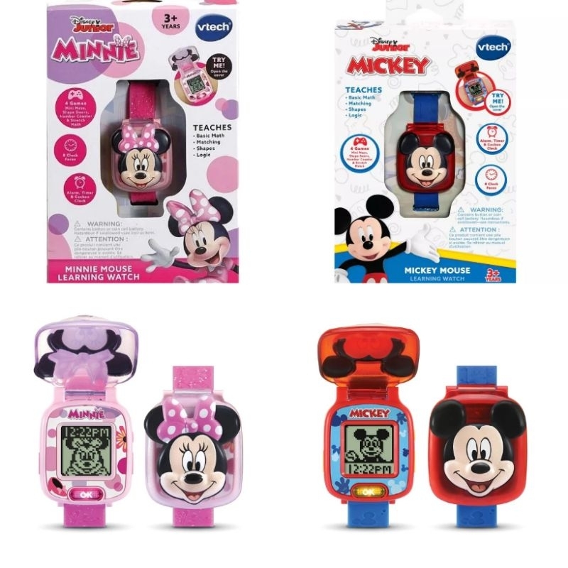 VTech Disney Mickey Mouse Minnie Mouse Learning Watch Kids Toy | Shopee ...